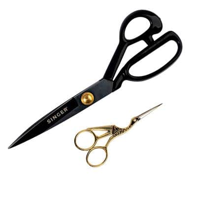 SINGER® 10" ProSeries™ Tailor Scissors & 4" Stork Embroidery Scissors ...