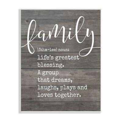 Stupell Industries Family Definition Planked Wood Wall Plaque | Michaels