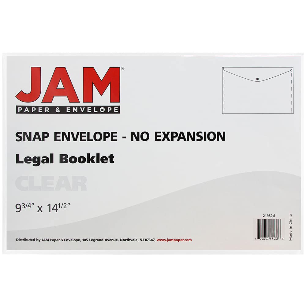 JAM Paper 9.75" x 14.5" Plastic Snap Closure Envelopes, 12ct ...
