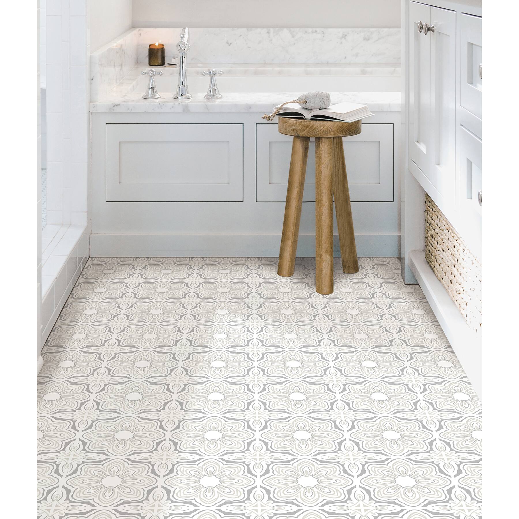 Marshall Peel & Stick Floor Tiles For Kitchen Marshall Blue Matte ...