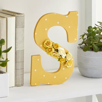 3D Floral Accent Wood Letter | Projects | Michaels
