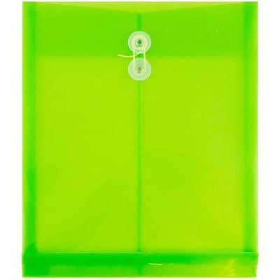 JAM Paper 9.75" x 13" Lime Green Plastic Button String Open End Envelopes, 108ct. | Michaels