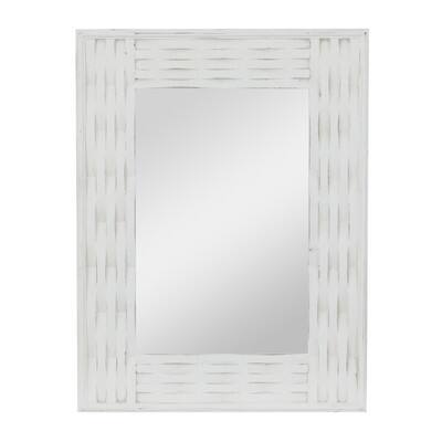 White MDF Contemporary Wall Mirror, 41" x 32" x 2" | Michaels