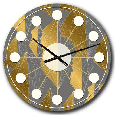 Designart 'Golden Polygon Pattern Mid-Century Modern Wall Clock | Michaels