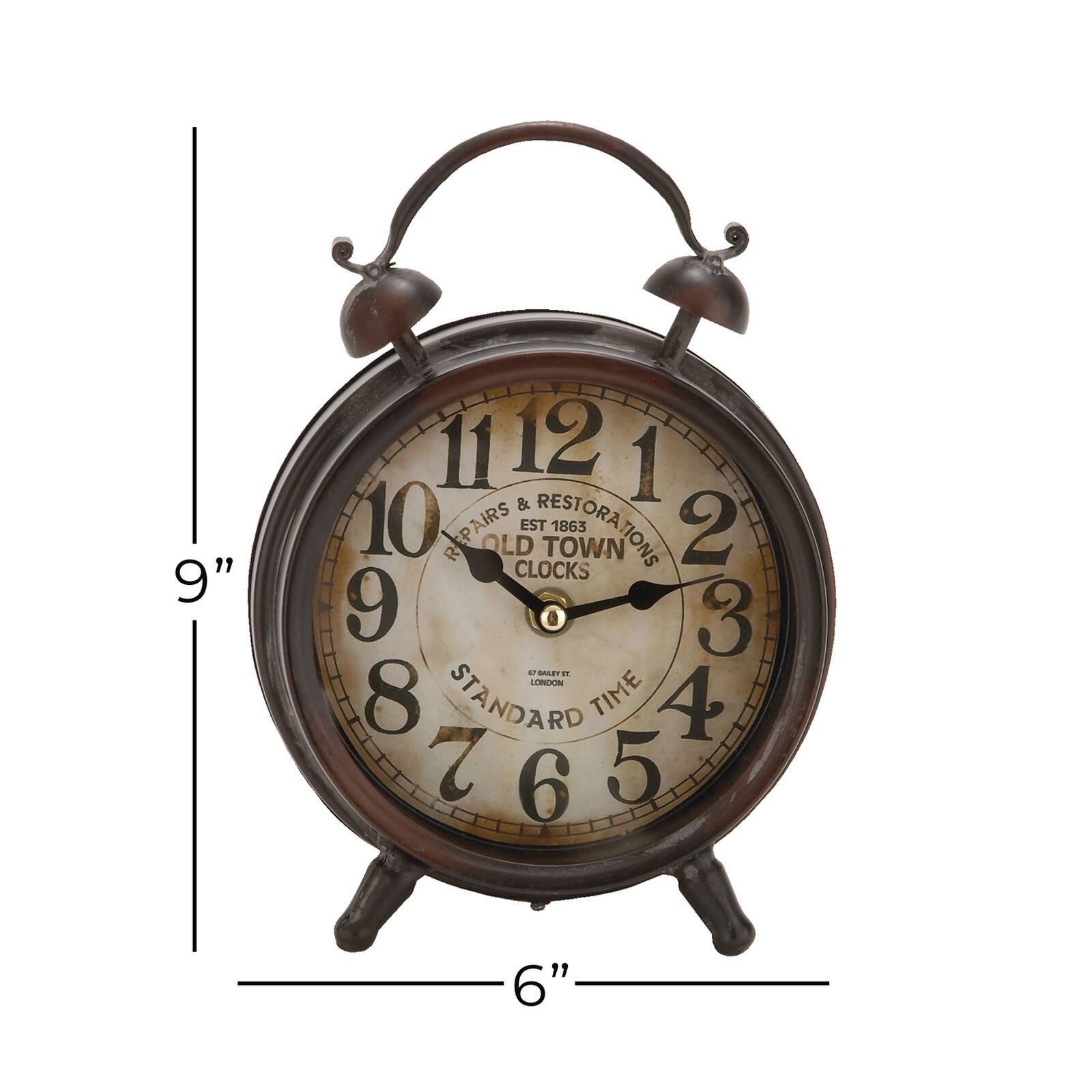 9" Brown Metal Vintage Clock | Michaels