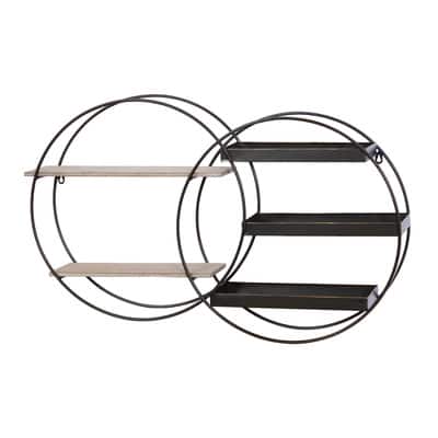 Black Metal Contemporary Wall Shelf, 20" x 34" x 7" | Michaels