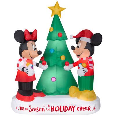 6ft. Airblown® Inflatable LED Mickey & Minnie Christmas Scene | Michaels