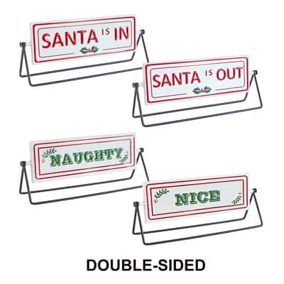 Reversible Santa Sign Set | Michaels