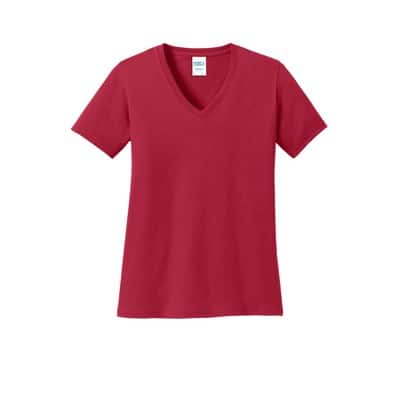 Port & Company® Brights Core Cotton V-Neck Ladies T-Shirt | Michaels