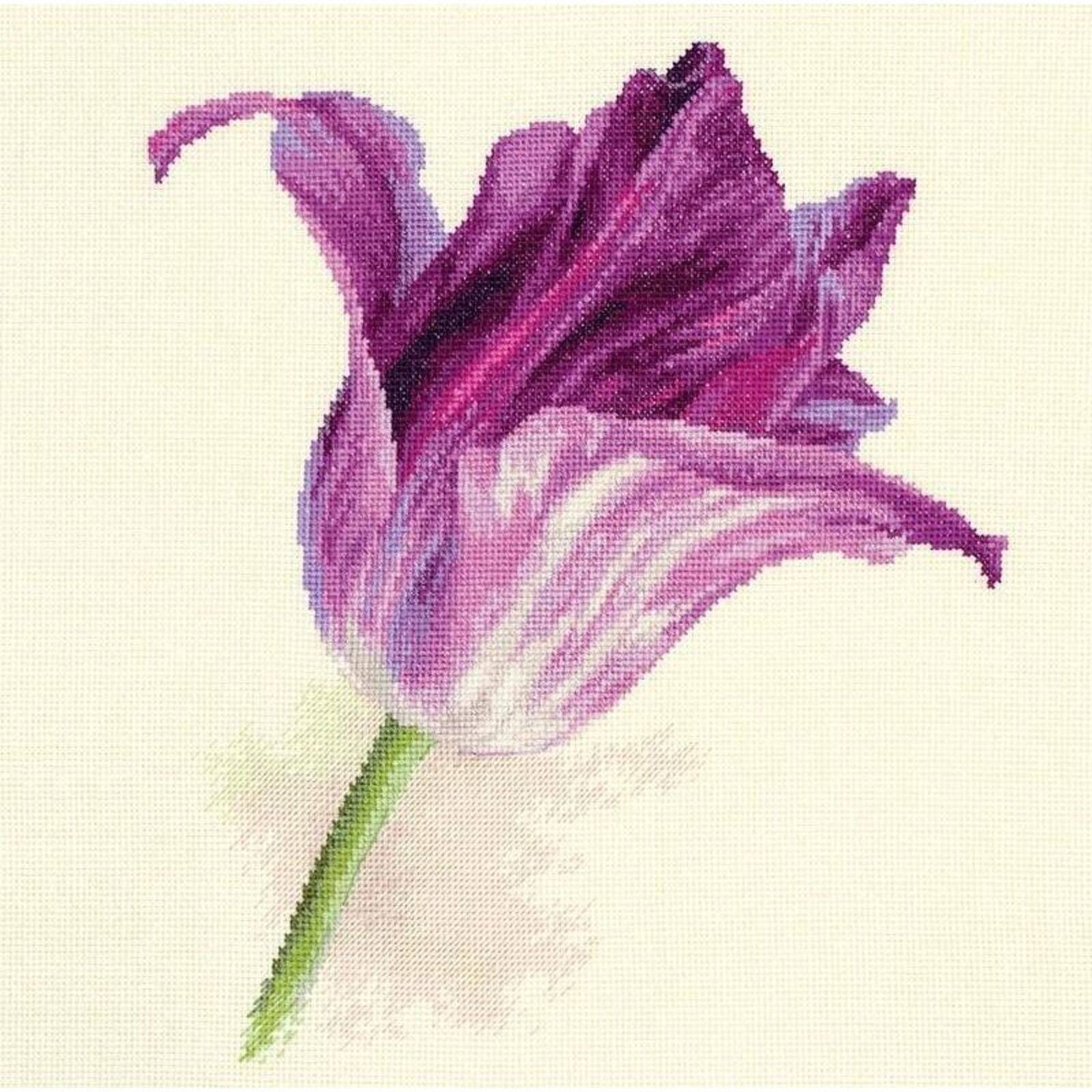 Alisa Tulips. Lilac Velvet Cross Stitch Kit | Michaels