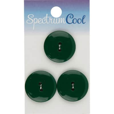 Spectrum Cool 7/8" Green 2-Hole Buttons, 3ct. | Michaels
