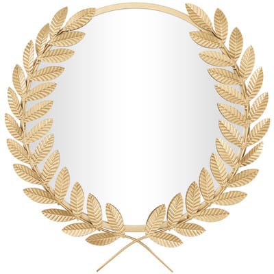 CosmoLiving by Cosmopolitan Gold Metal Leaf Wall Mirror 23" x 2" x 23 ...