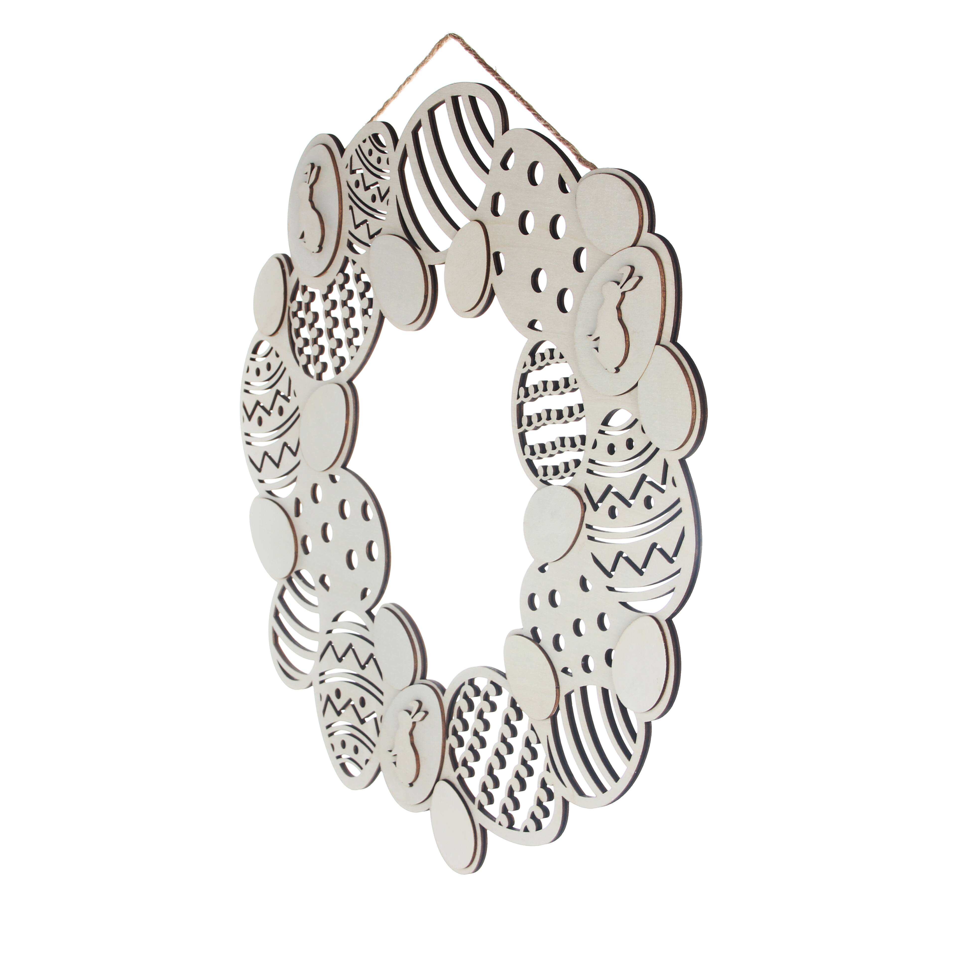 16" Egg Wreath DIY Plywood Décor by Make Market® | Michaels