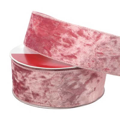 2.5" x 60ft. Blush Velvet Wired Jumbo Ribbon by Celebrate It® | Michaels