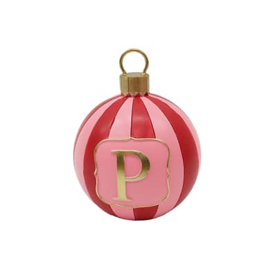 5" Striped Monogram Ball Ornament Tabletop Décor by Ashland® | Michaels
