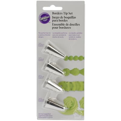 Wilton® Borders Icing Decorating Tip Set | Michaels