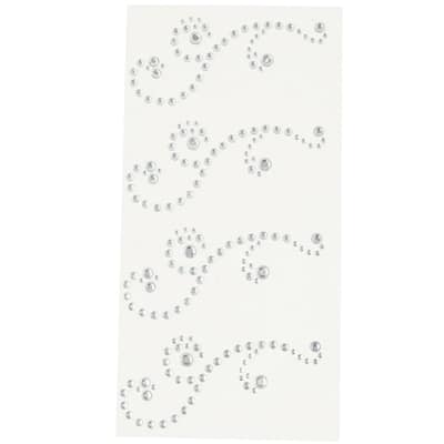 Recollections™ Adhesive Rhinestones, Clear Swirl Flourishes | Michaels