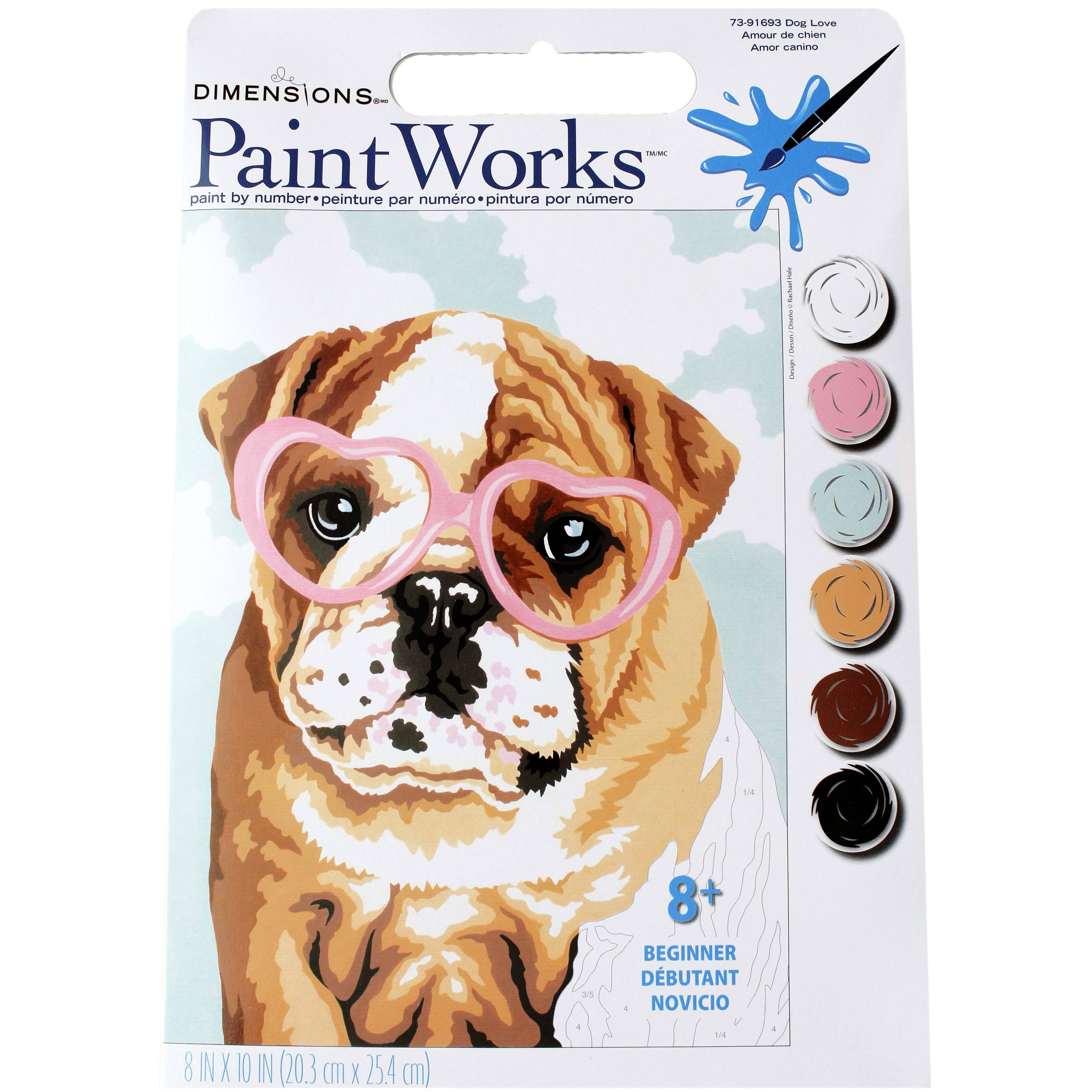 Dimensions® Paintworks™ Dog Love Paint-by-Number Kit | Michaels