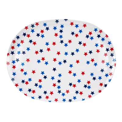 14" Red, White & Blue Patriotic Stars Melamine Tray by Celebrate It ...