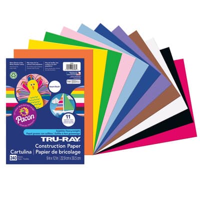 Tru-Ray® Smart-Stack™ 9" x 12" Assorted Color Construction Paper, 240 ...