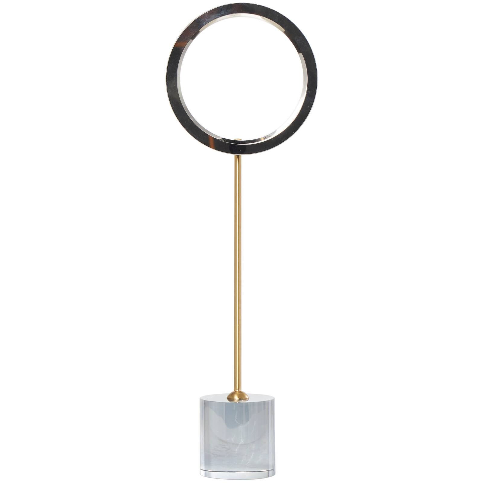 Silver Glass Geometric Round Hoop Sculpture Set | Michaels