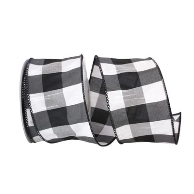 Reliant 2.5" x 10yd. Dupioni Check Grande Wired Ribbon | Michaels