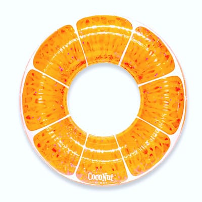 CocoNut Float 42" Tangerine Orange Glitter Pool Float Ring | Michaels