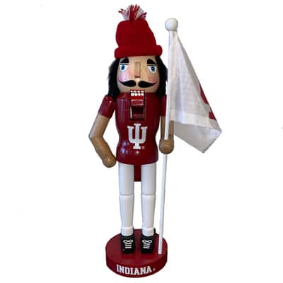 12'' Indiana Hoosiers Mascot with Flag Nutcracker | Michaels