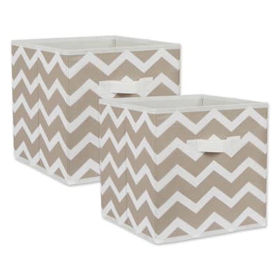 DII® 11" Nonwoven Polyester Chevron Storage Cubes, 2ct. | Michaels