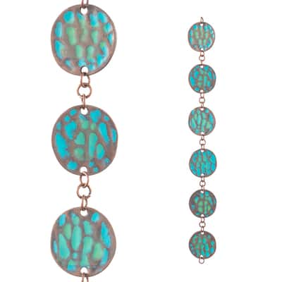Turquoise Patina Metal Lentil Beads, 25mm by Bead Landing™ | Michaels