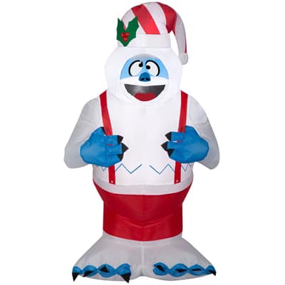 3.5ft. Airblown® Inflatable Christmas Rudolph Bumble in Suspenders ...