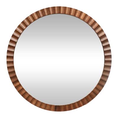 21.5" Round Wave Wood Decorative Mirror by Ashland® | Michaels