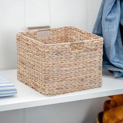 Household Essentials 11" Square Hyacinth Wicker Basket | Michaels