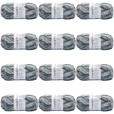 Buy in Bulk - 12 Pack: Textured Twist™ Yarn by Loops & Threads®, Color ...