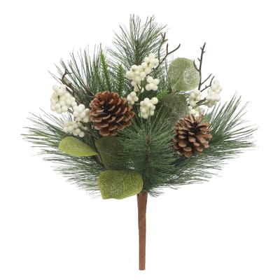 Gerbe de luxe de pin et baies blanches de 40,6 cm | Michaels