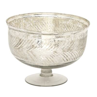 11" Silver Glass Glam Decorative Bowl | Michaels