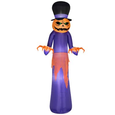 12ft. Airblown® Inflatable Pumpkin Reaper with Top Hat | Michaels
