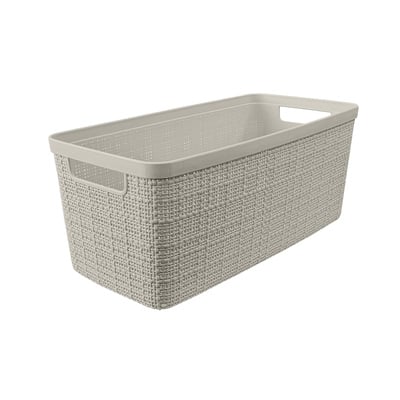 Curver® Jute Cream Plastic Storage Basket Organizer | Michaels
