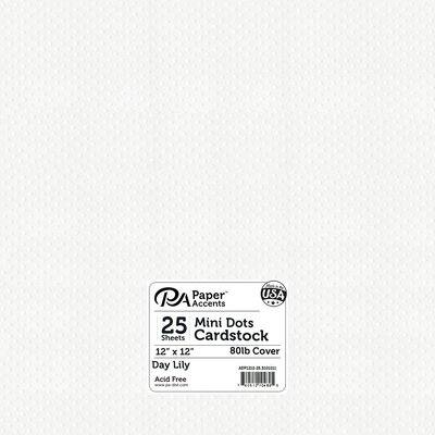 PA Paper™ Accents 12" x 12" 80lb. Mini Dot Cardstock, 25 Sheets | Michaels