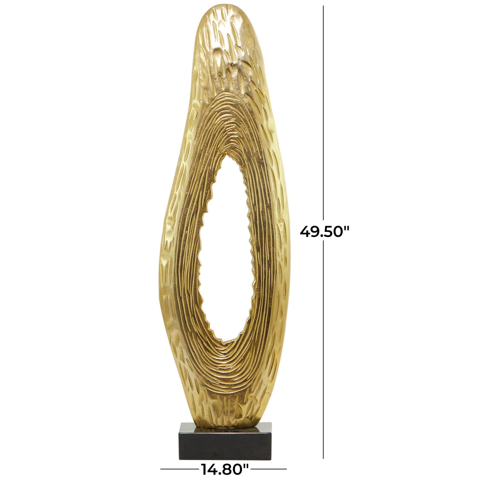 49.5" Abstract Aluminum & Marble Teardrop Sculpture | Michaels