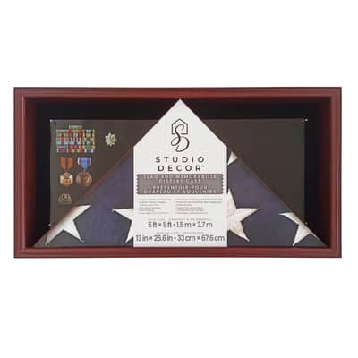13" x 26.5" Mahogany Flag & Memorabilia Display Case by Studio Décor® | Michaels