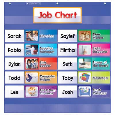 Scholastic® Class Jobs Pocket Chart with Cards | Michaels