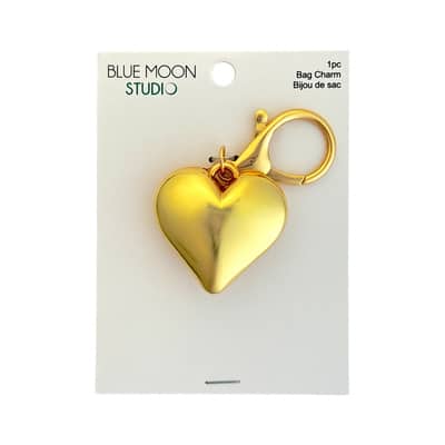 Blue Moon Studio™ Large Gold-Colored Heart Charm | Michaels
