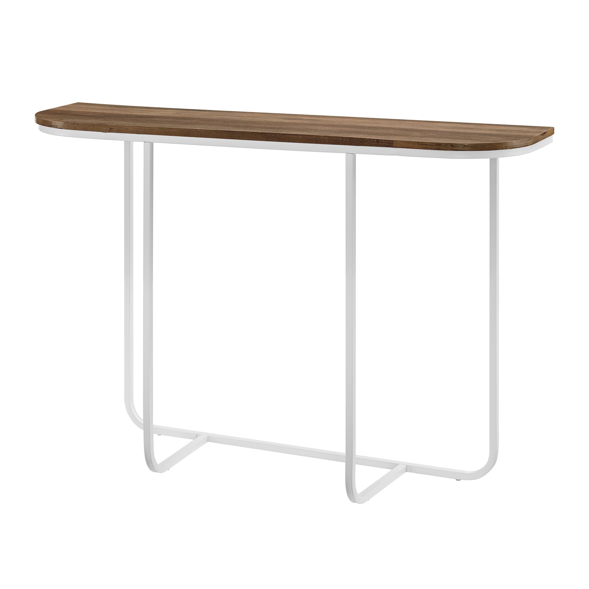 Walker Edison White Reclaimed Barnwood Modern Curved Entry Table | Michaels