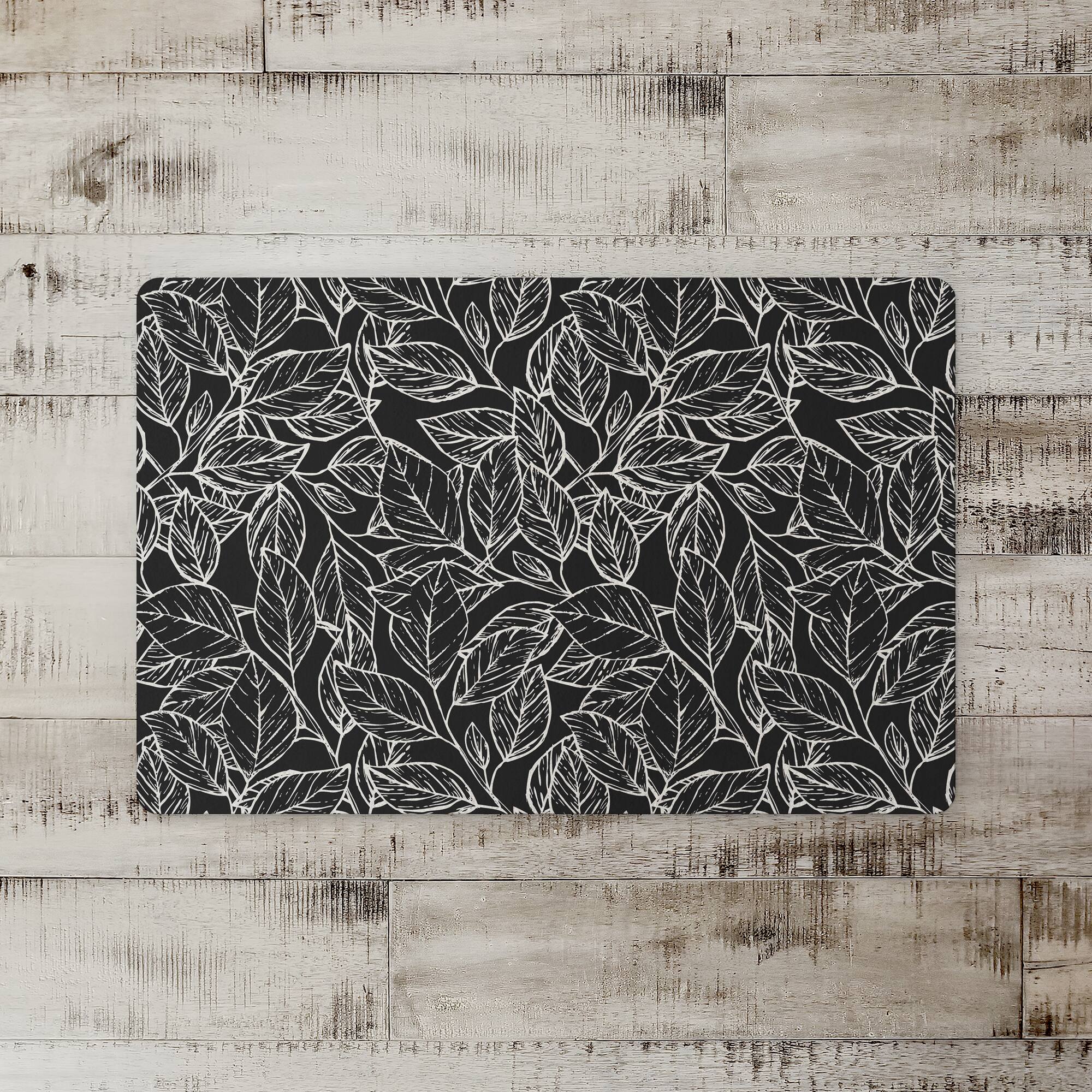 Sketched Leaf Pattern 27" x 18" Floor Mat | Michaels