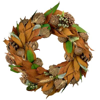 12" Fall Foliage & Pinecones Autumn Harvest Wreath | Michaels
