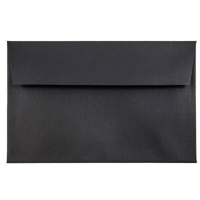 JAM Paper A8 Black Linen Passport Invitation Envelopes, Count: 25 ...