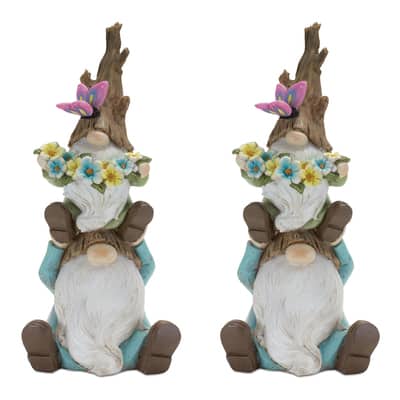 10" Tree Trunk Gnome Stack, 2ct. | Michaels