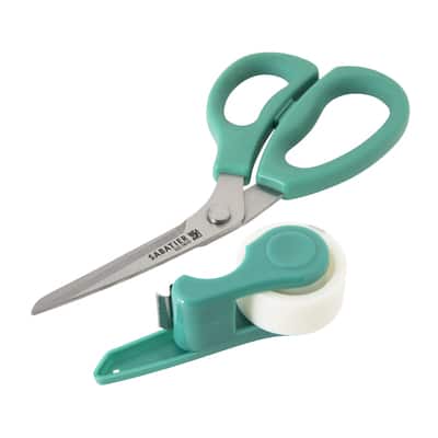 Sabatier 2-in-1 All-Purpose Gift Wrap Scissors with Removable Tape ...