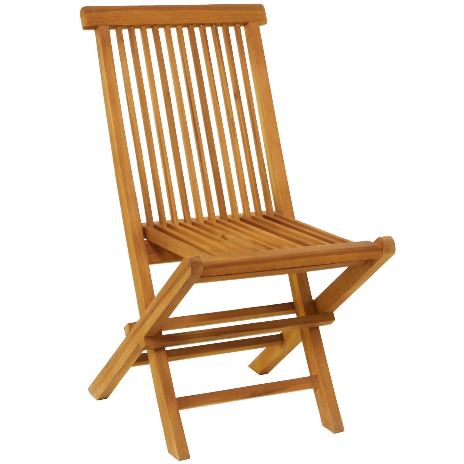 36" Brown Teak Wood Folding Outdoor Dining Chair Set | Michaels